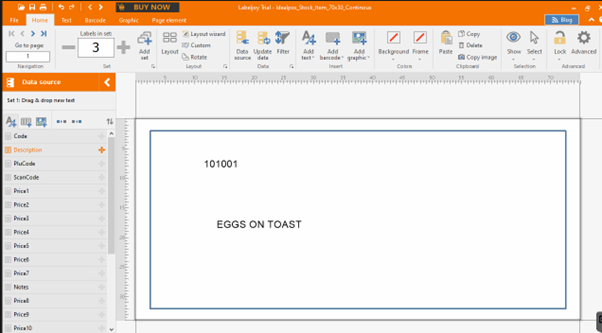 Configuring Continuous Label Layout in Labeljoy